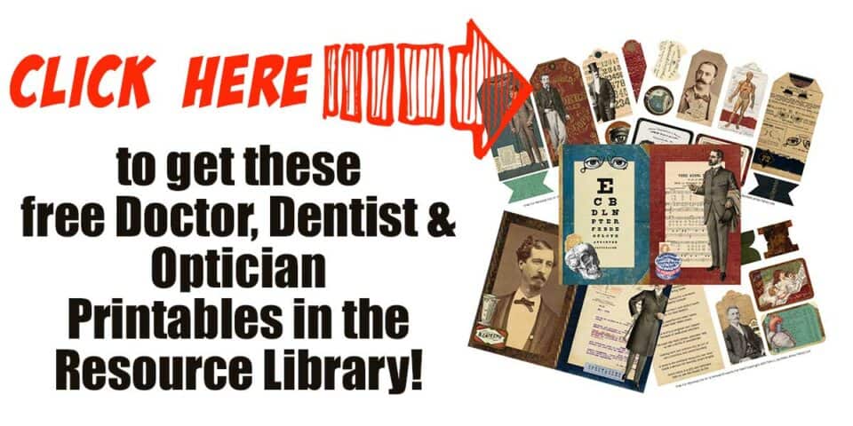 Vintage Doctors, Dentists & Opticians Theme - Free Printable Junk ...