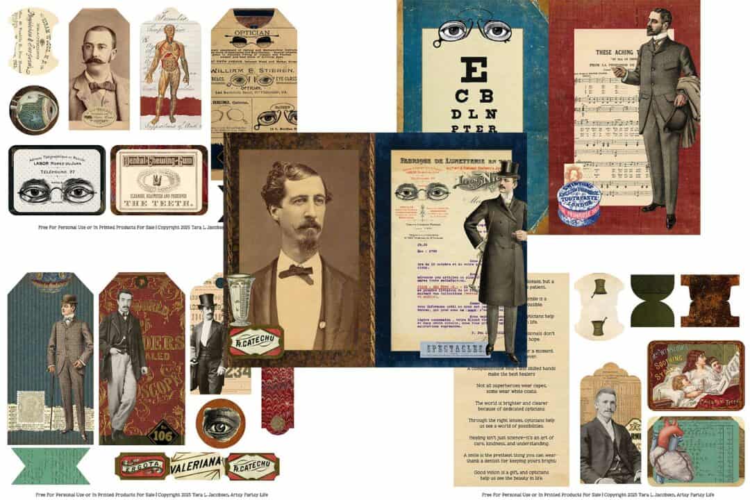 Vintage Doctors, Dentists & Opticians Theme - Free Printable Junk ...