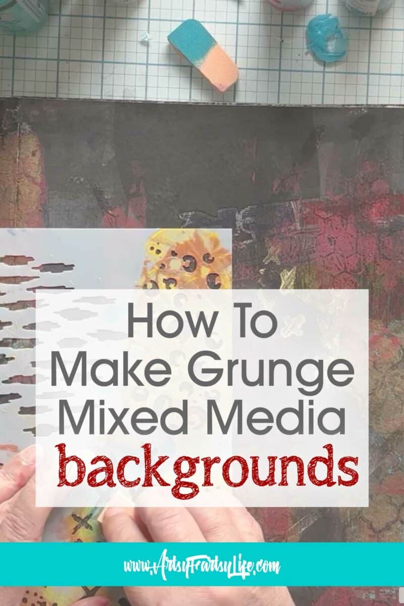 How To Make Grunge Mixed Media Backgrounds With Stencils and Gel Plates ...