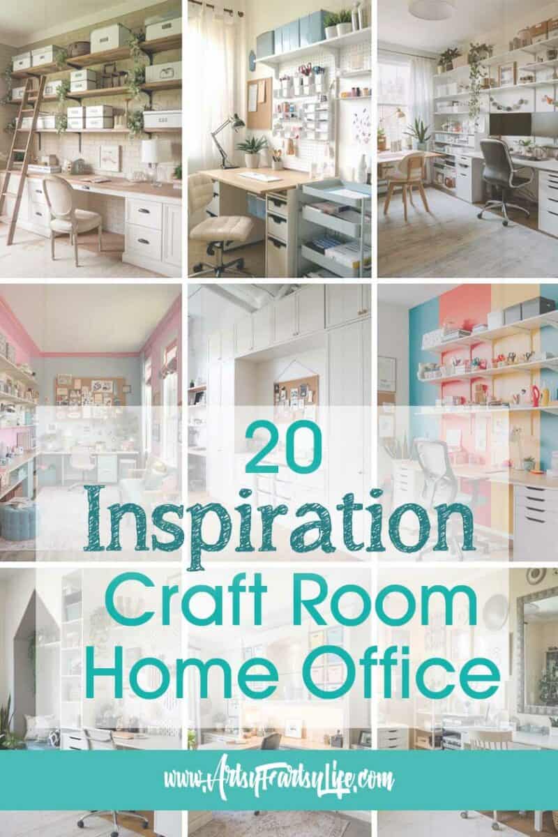 20 Office Craft Room Combos: Design, Organization & Inspiration · Artsy ...