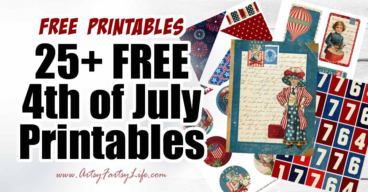25+ 4th of July Printables - Get Your Summer Crafting On! · Artsy ...