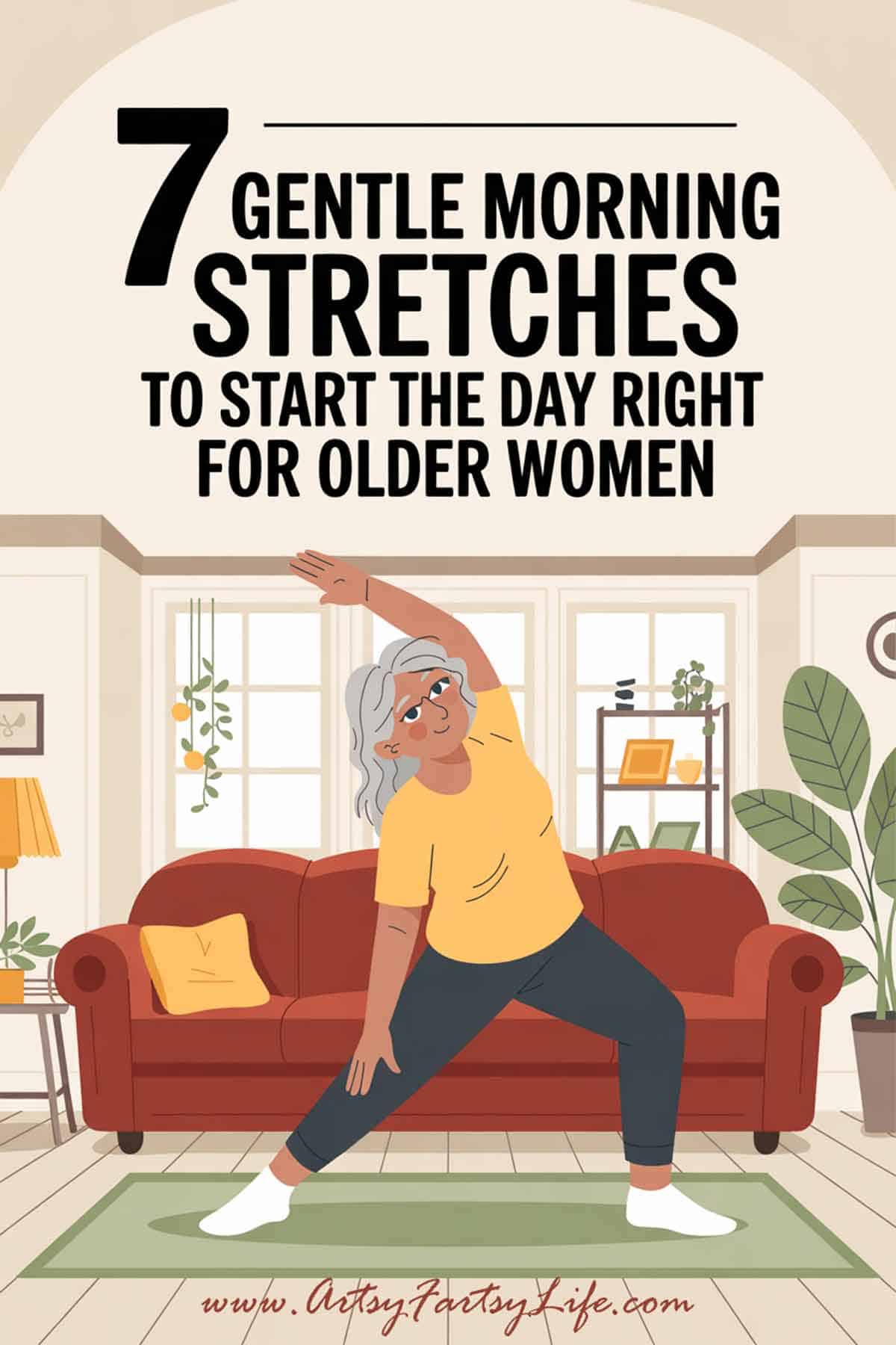 7 Gentle Morning Stretches for Older Women · Artsy Fartsy Life
