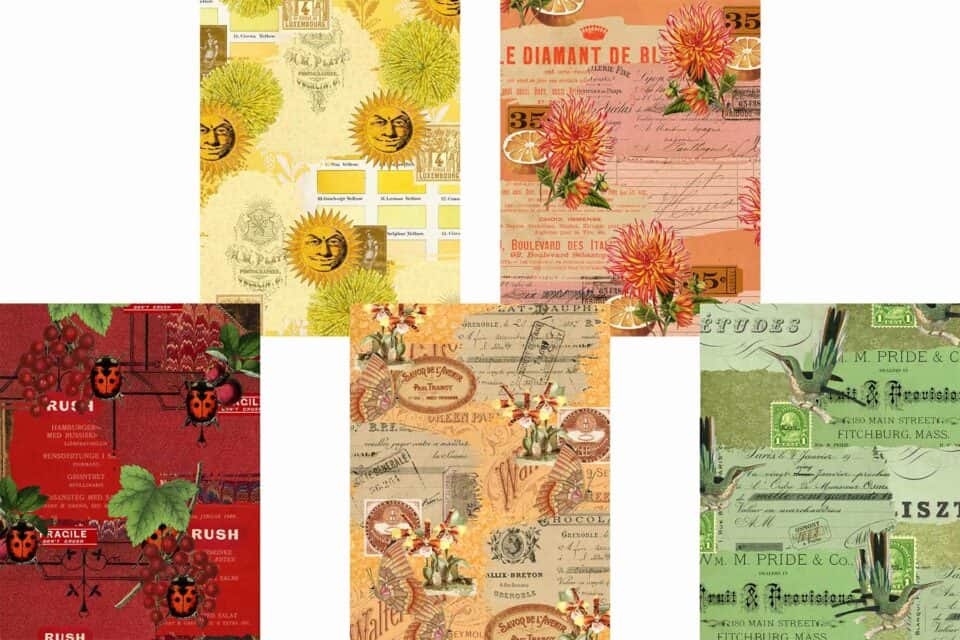 Vintage Summer Aesthetic: Free Printable Collage Sheets for Mixed Media ...
