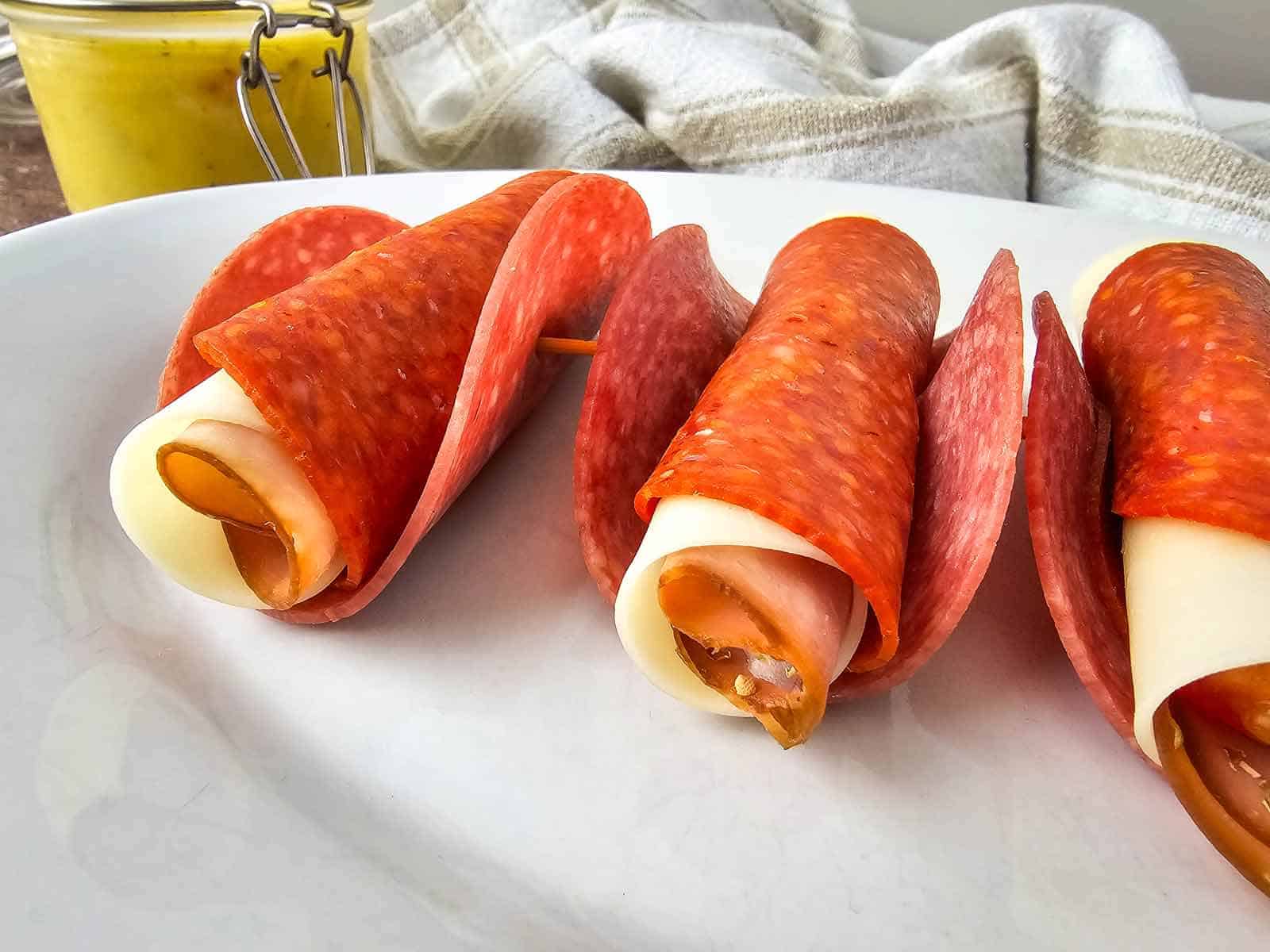 Italian Sub Rollups - Easy Appetizers - A Low Carb Dream! · Artsy ...