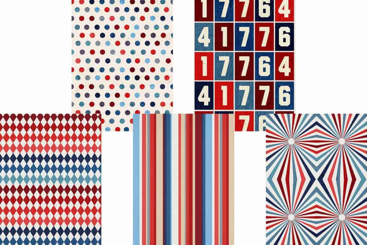 5 Vintage 4th of July Background Free Printables · Artsy Fartsy Life