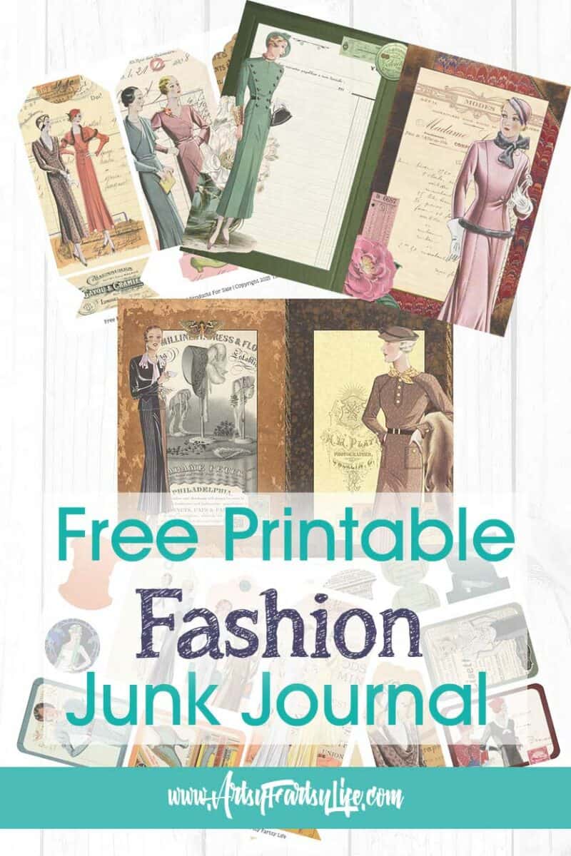 Vintage Fashion Free Printable Junk Journal · Artsy Fartsy Life