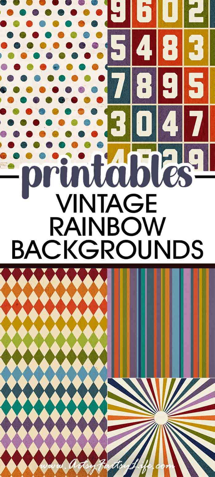 Vintage Rainbow Background Papers - Free Printable · Artsy Fartsy Life