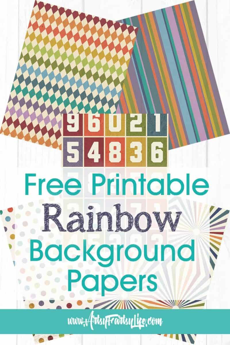 Vintage Rainbow Background Papers - Free Printable · Artsy Fartsy Life