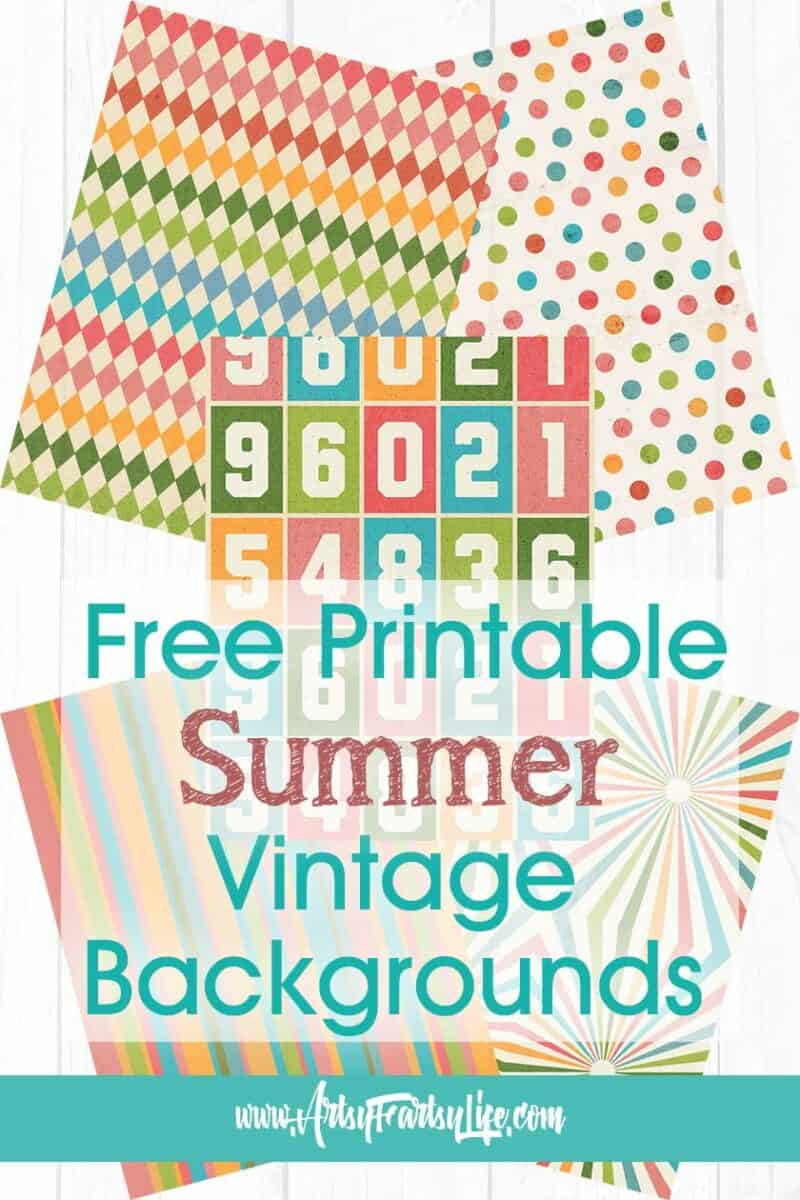 5 Vintage Summer Background Pages – Perfect for Journals, Mixed Media ...