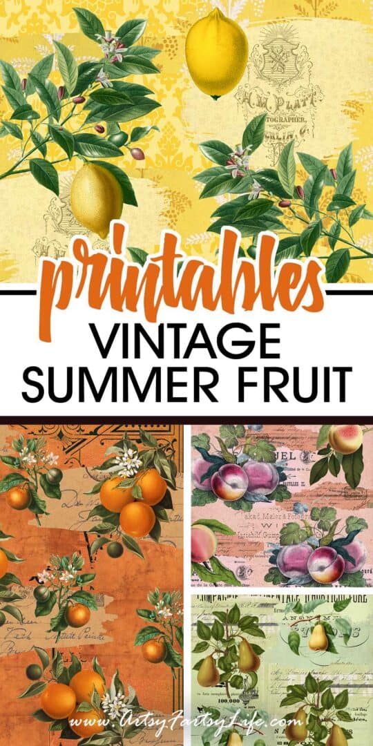 Free Summer Tropical Fruit Collage Backgrounds for Junk Journals and ...