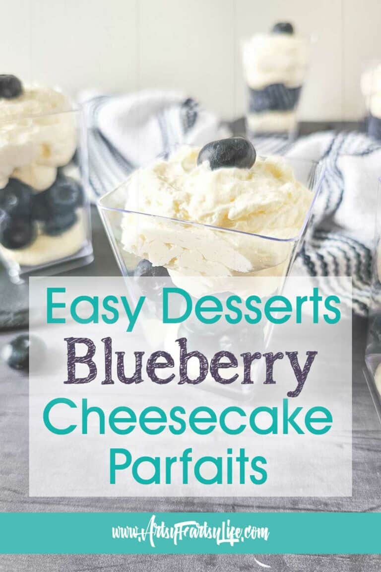 Blueberry Cheesecake Parfait Cups – Easy No Bake Party Dessert · Artsy ...