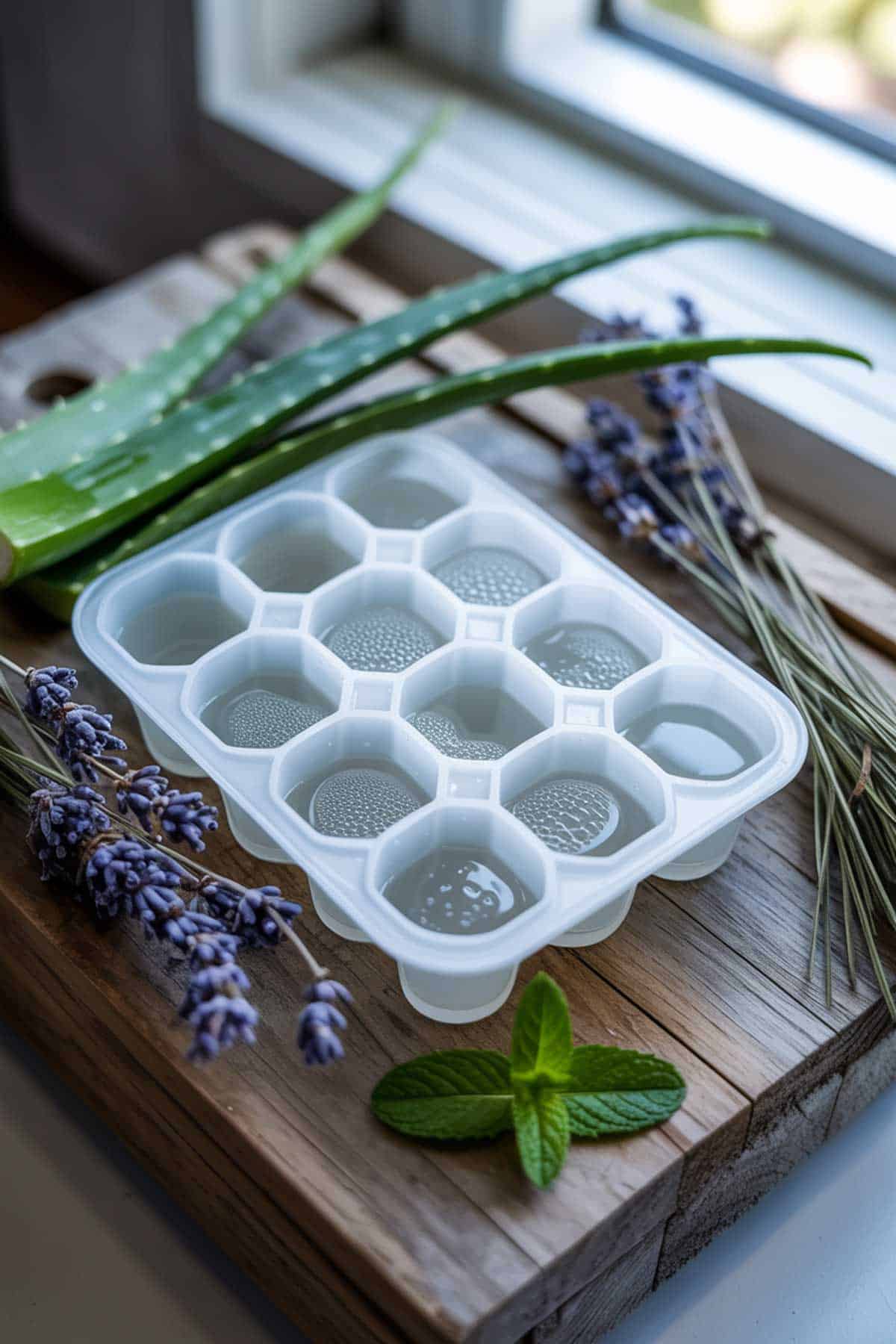 Natural Aloe Vera Ice Cubes for Sunburn Relief · Artsy Fartsy Life