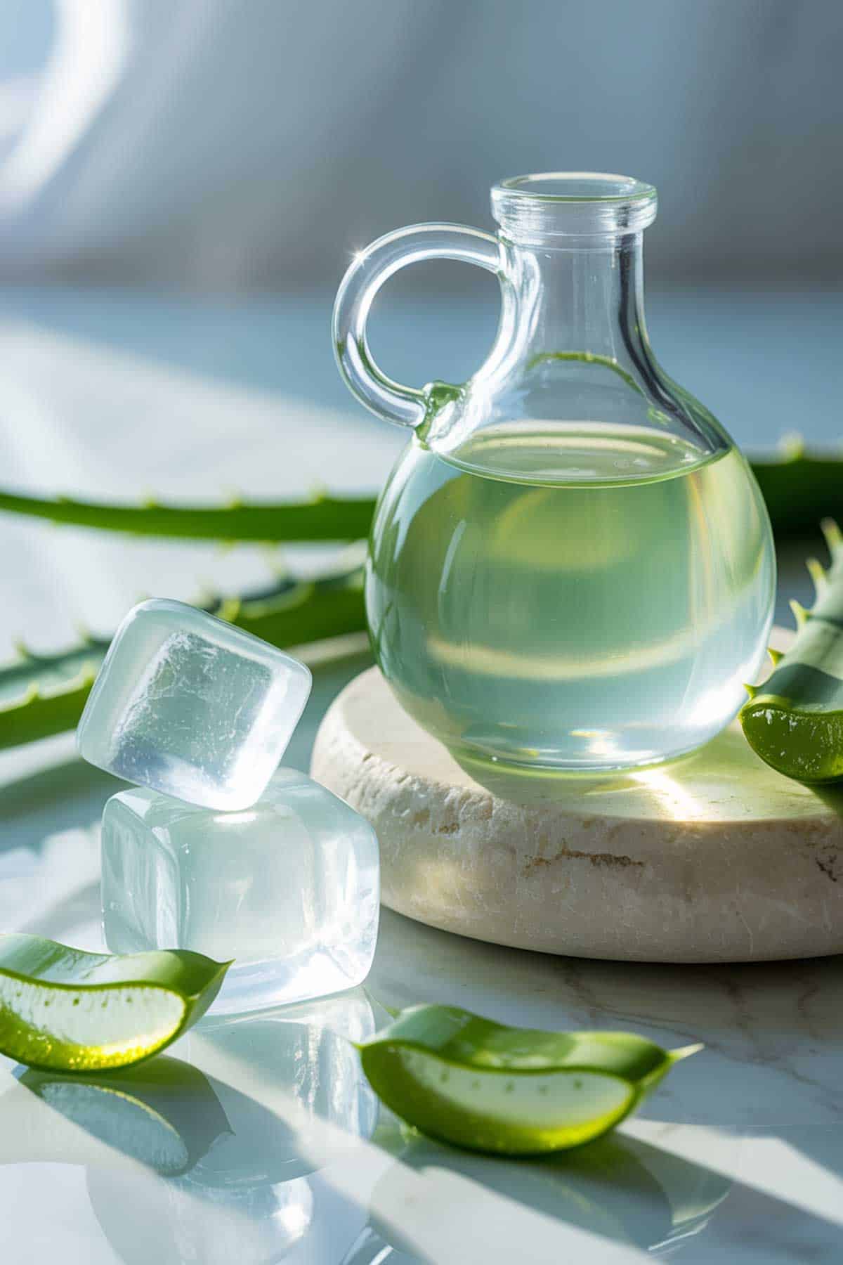 Natural Aloe Vera Ice Cubes for Sunburn Relief · Artsy Fartsy Life
