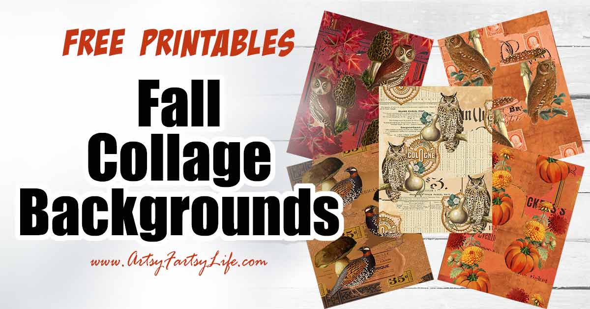 5 Free Printable Fall Collage Backgrounds for Junk Journals & Autumn ...