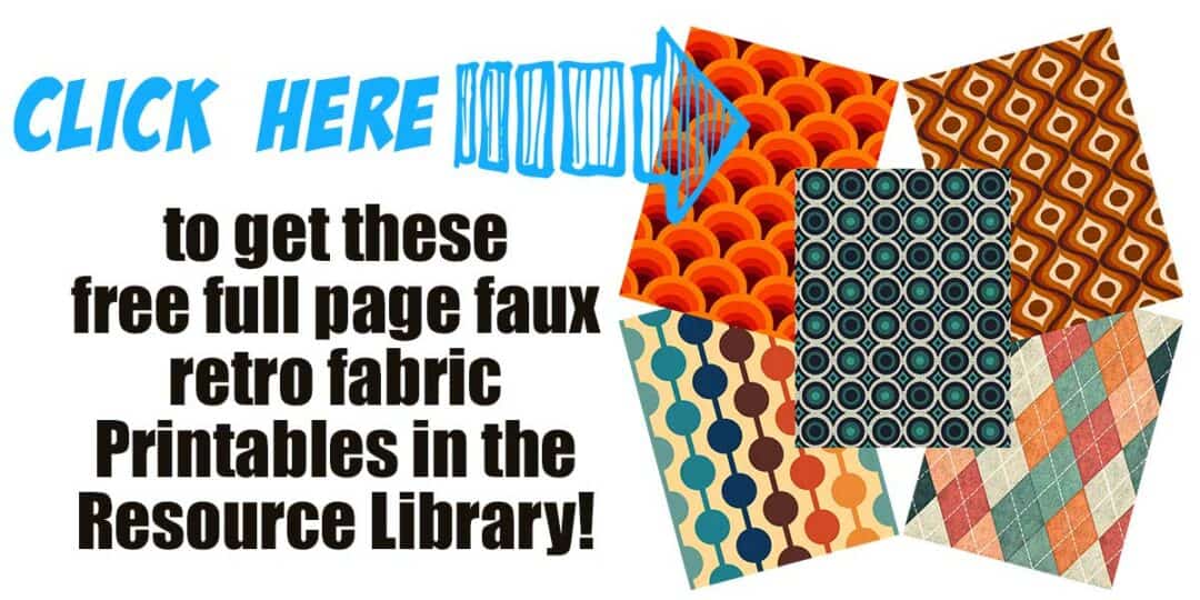 Full Page Faux Retro Fabric Background Printables – Free Download ...