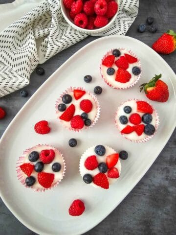 Frozen Berry Cups - No Bake Healthy Dessert Recipes · Artsy Fartsy Life