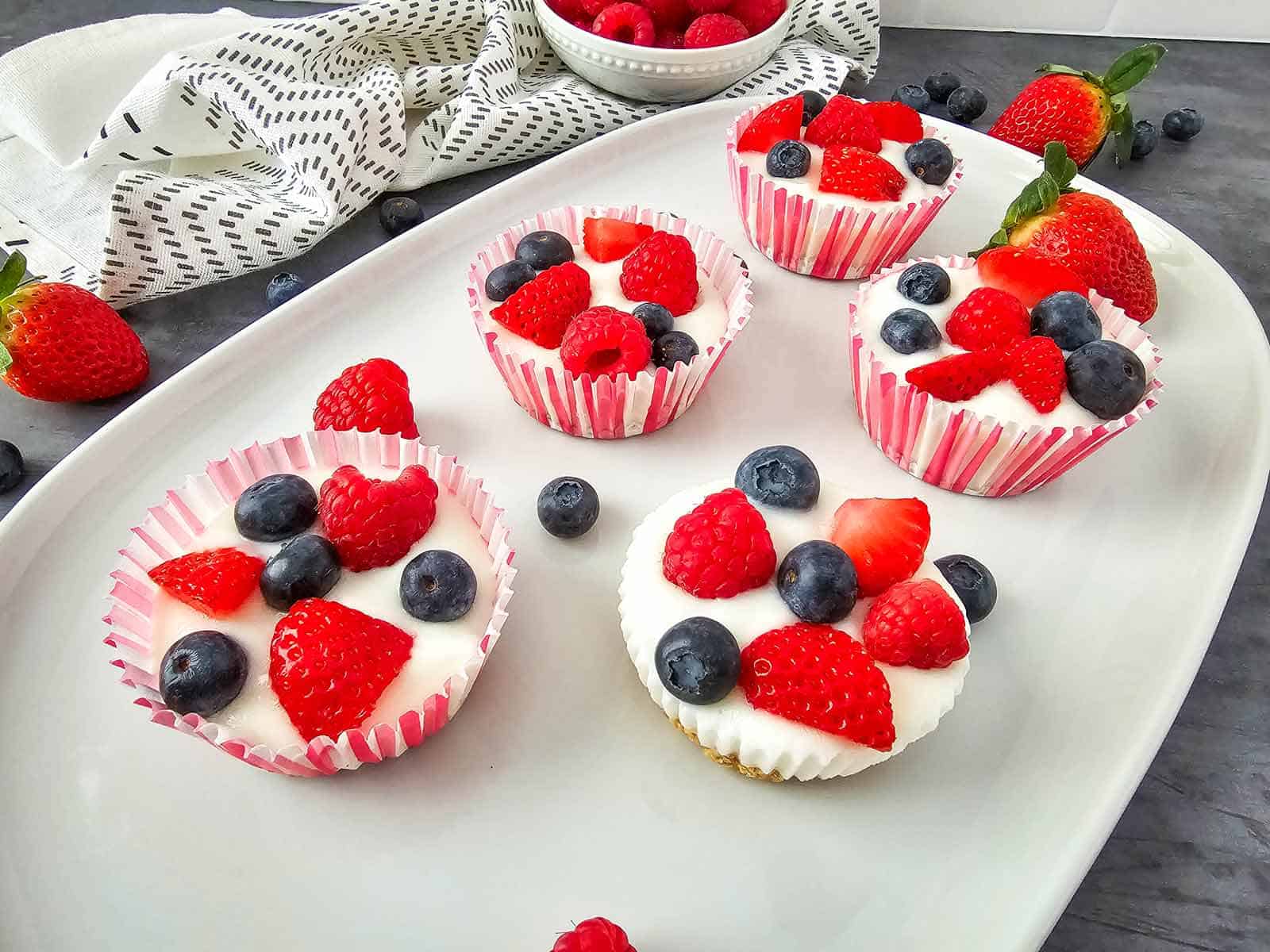 Frozen Berry Cups – No Bake Healthy Dessert Recipes – Artsy Fartsy Life