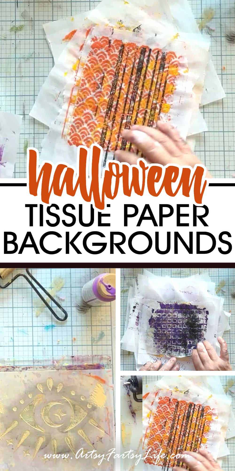 Spooktacular Halloween Collage Background Papers – Artsy Fartsy Life