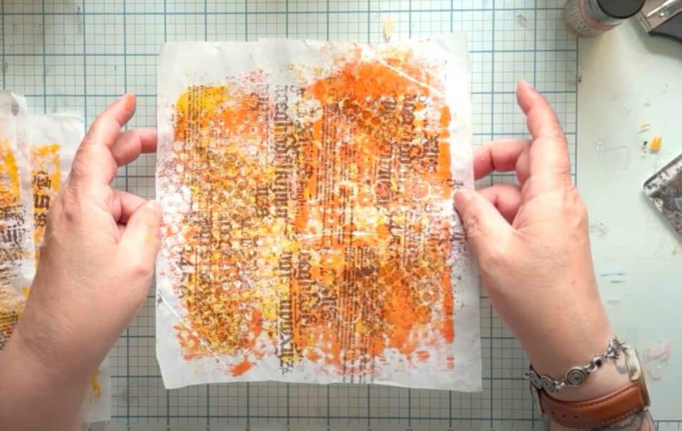 How to Make Gorgeous Fall Tissue Paper Collage Backgrounds · Artsy ...