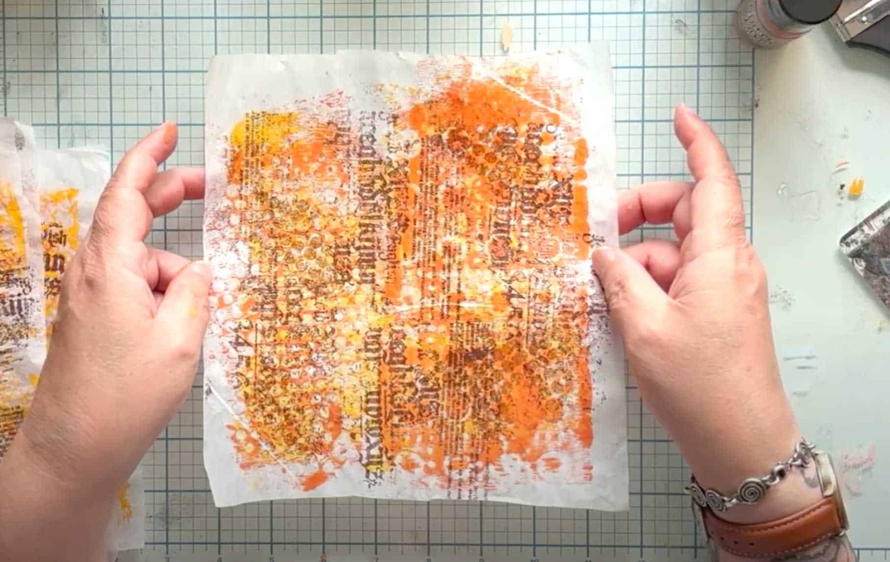 How to Make Gorgeous Fall Tissue Paper Collage Backgrounds · Artsy ...