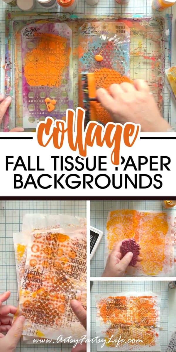 How to Make Gorgeous Fall Tissue Paper Collage Backgrounds · Artsy ...