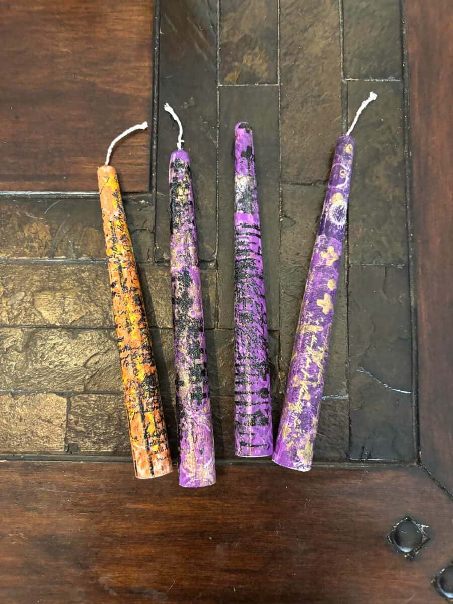 DIY Faux Taper Candles for Halloween & Fall: A Cozy + Crafty Glow-Up ...