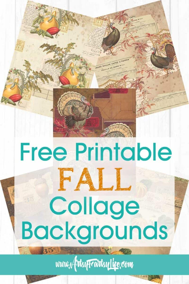 5 Free Printable Fall Collage Backgrounds for Junk Journals & Autumn ...