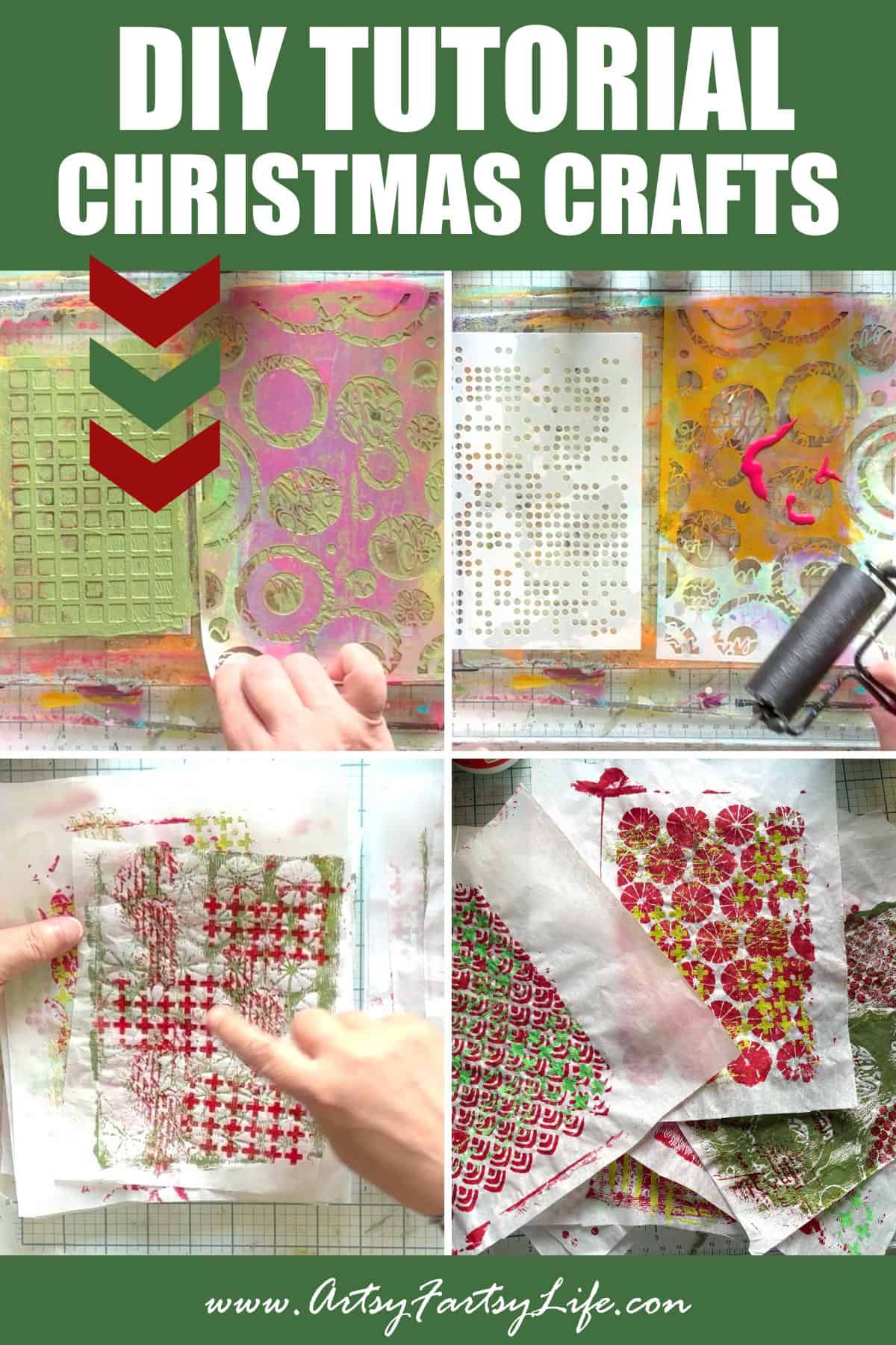 DIY Magic: Christmas Tissue Paper Using Paint, Stamps, Stencils ...
