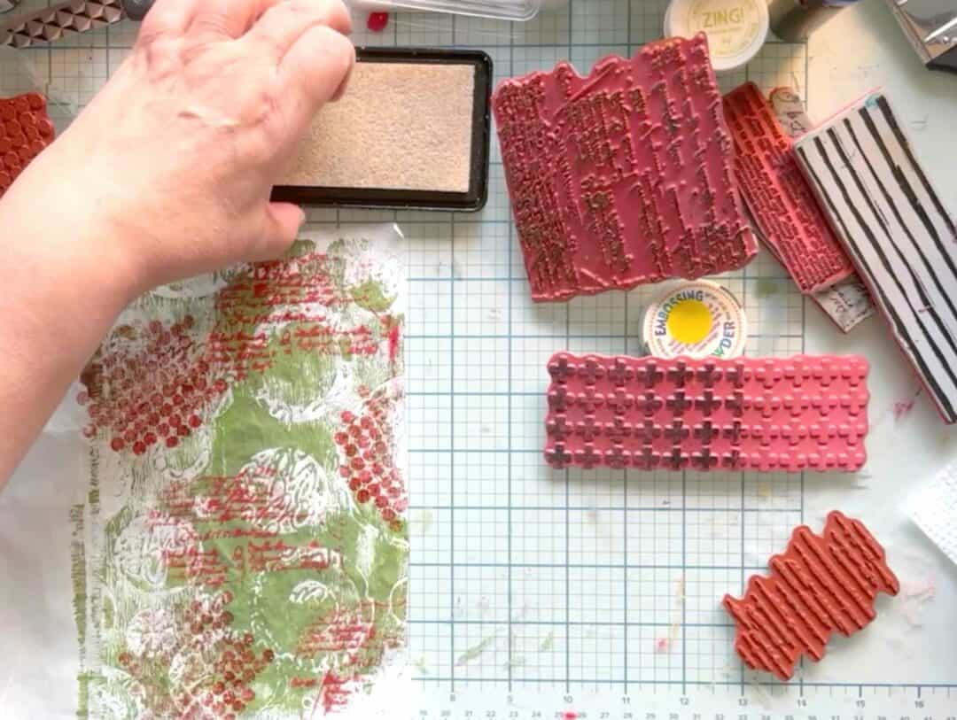 DIY Magic: Christmas Tissue Paper Using Paint, Stamps, Stencils ...