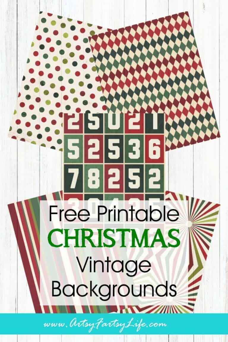 Vintage Christmas Backgrounds – Free Printables for Holiday Crafting Joy · Artsy Fartsy Life