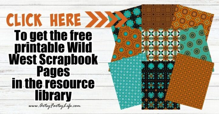 Wild West Cowboy Scrapbook Patterns - Free Printables · Artsy Fartsy Life