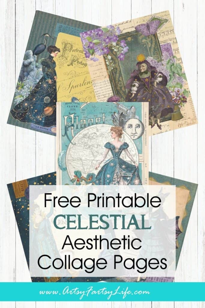 Celestial Mysticcore Aesthetic Free Printable Collage Pages · Artsy Fartsy Life