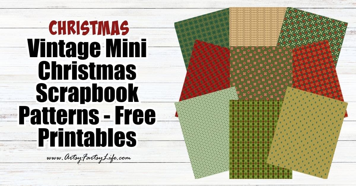9 Mini Vintage Christmas Pattern Papers - Festive & Free! · Artsy ...