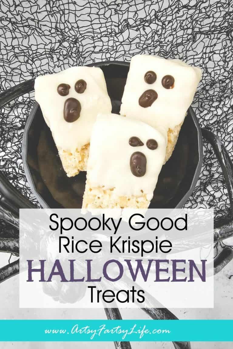 Spooky Good Rice Krispie Halloween Treats (aka Ghost Krispies!) · Artsy ...
