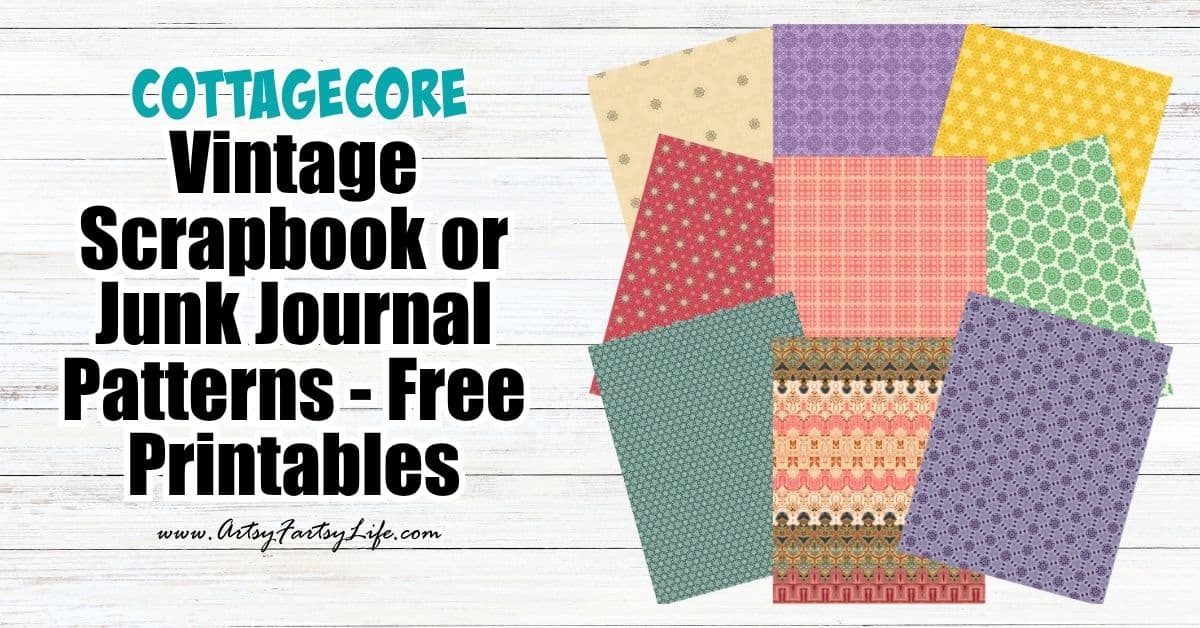 Vintage Cottagecore Paper Pack: Printable Backgrounds for Junk Journals ...