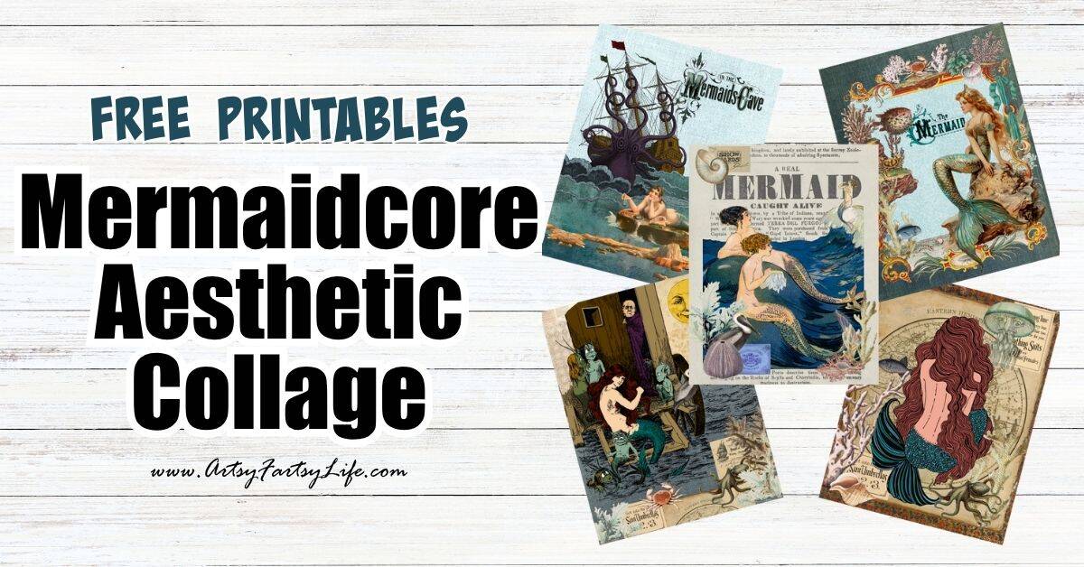 Dive into Dreamy Mermaidcore: Free Vintage Collage Printables You’ll ...