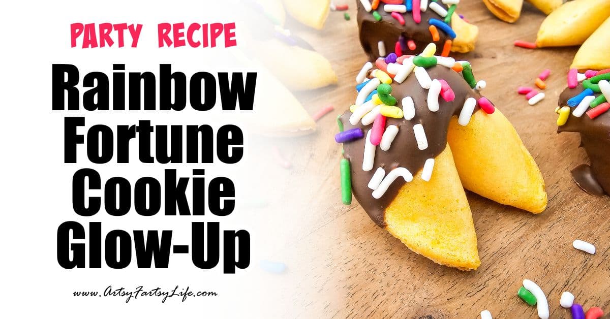 Fortune Cookie Glow-Up: Rainbow Sprinkle Edition · Artsy Fartsy Life