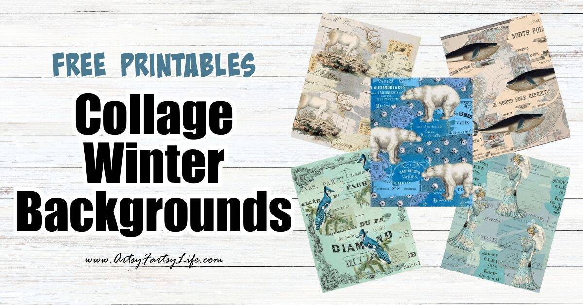 Magical Winter Journal Pages - Free Printable Collage Sheets · Artsy ...