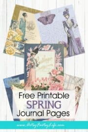 Free Spring Journal Pages with Victorian Charm & Blooming Style · Artsy ...