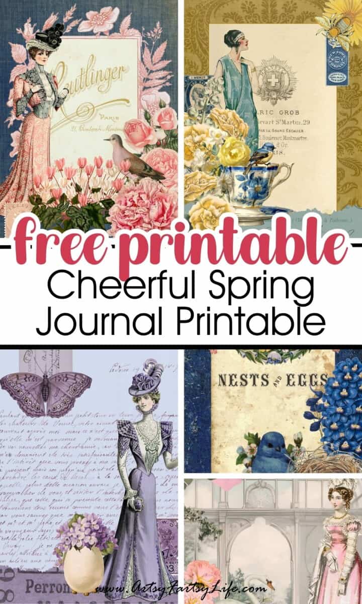 Free Spring Journal Pages with Victorian Charm & Blooming Style · Artsy ...
