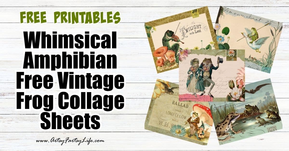 Free Vintage Frog Collage Sheets Printable - Whimsical Amphibian ...