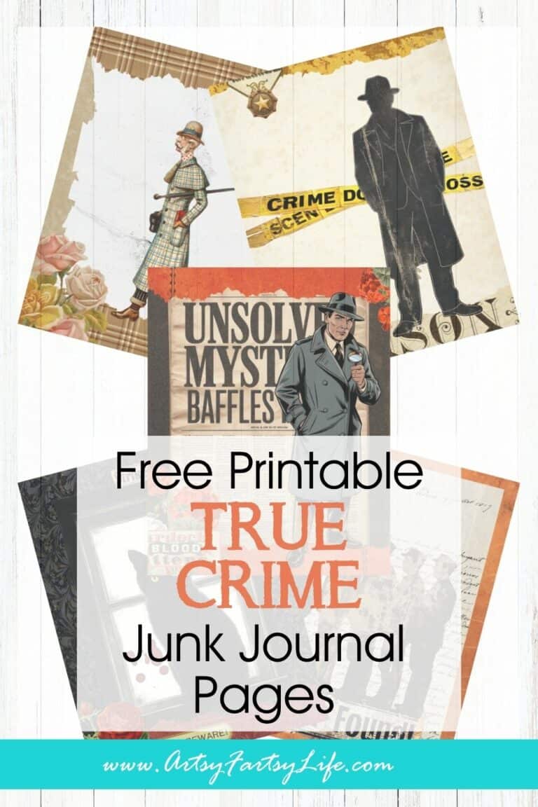Free Vintage True Crime Junk Journal Pages - Dark Moody Ephemera for ...