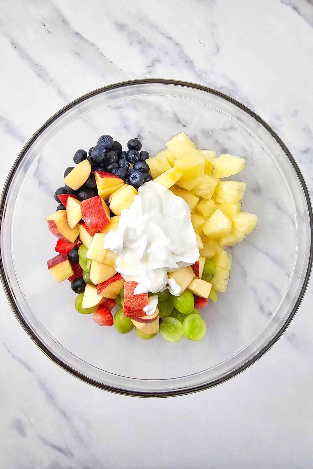 Old-Fashioned Creamy Fruit Salad Made a Little Lighter · Artsy Fartsy Life